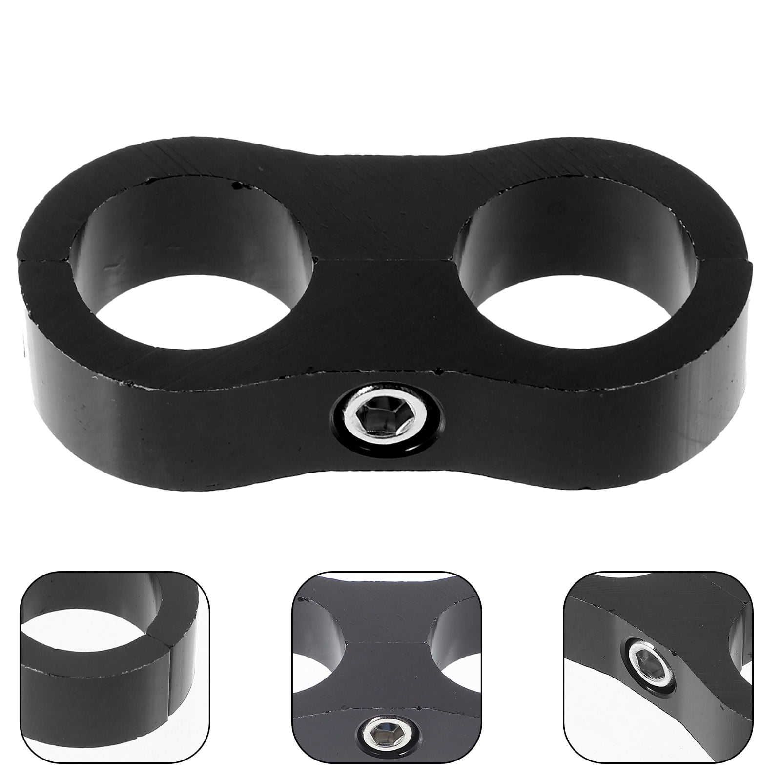 Worgeous 2 Pcs Oil Pipeline Clamp Mounting Clamps Hose Separator Black ...