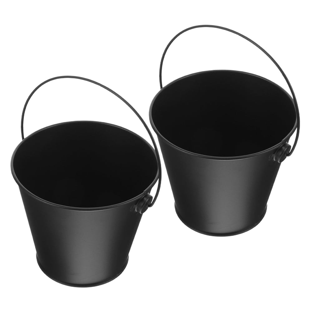 Worgeous 2 Pcs Outdoor Grill Barbecue Bucket Camping Pails Child Black ...