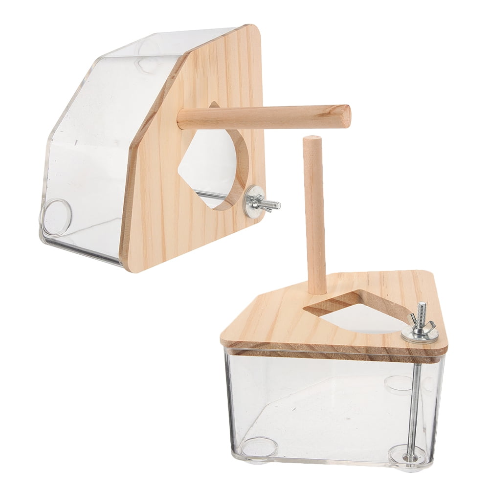 Worgeous 2 Pcs Parakeet Nesting Boxes Dispenser Bird Bath for Cage ...