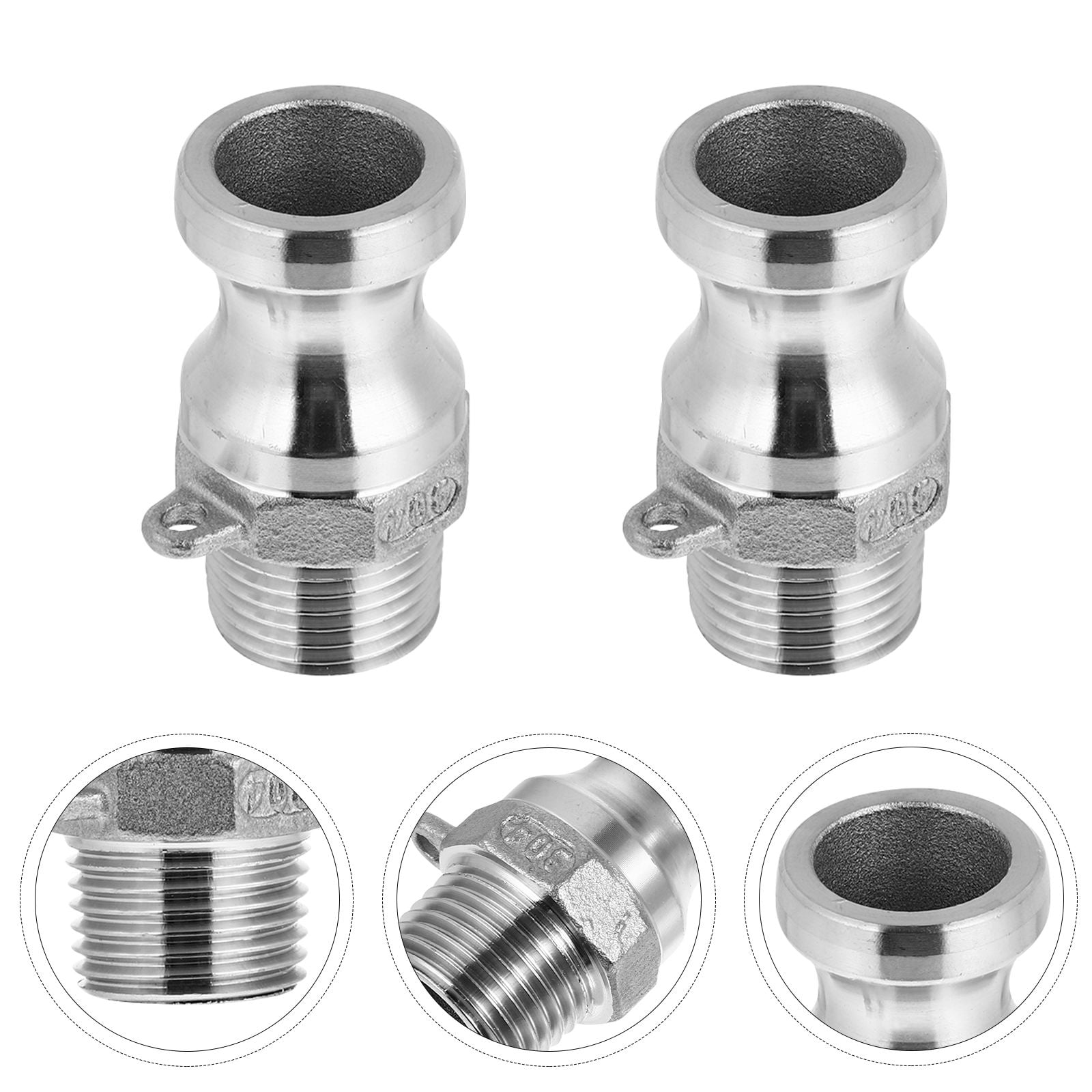 Worgeous 2 Pcs Quick Connector Type F Cam and Groove Fitting Garden ...