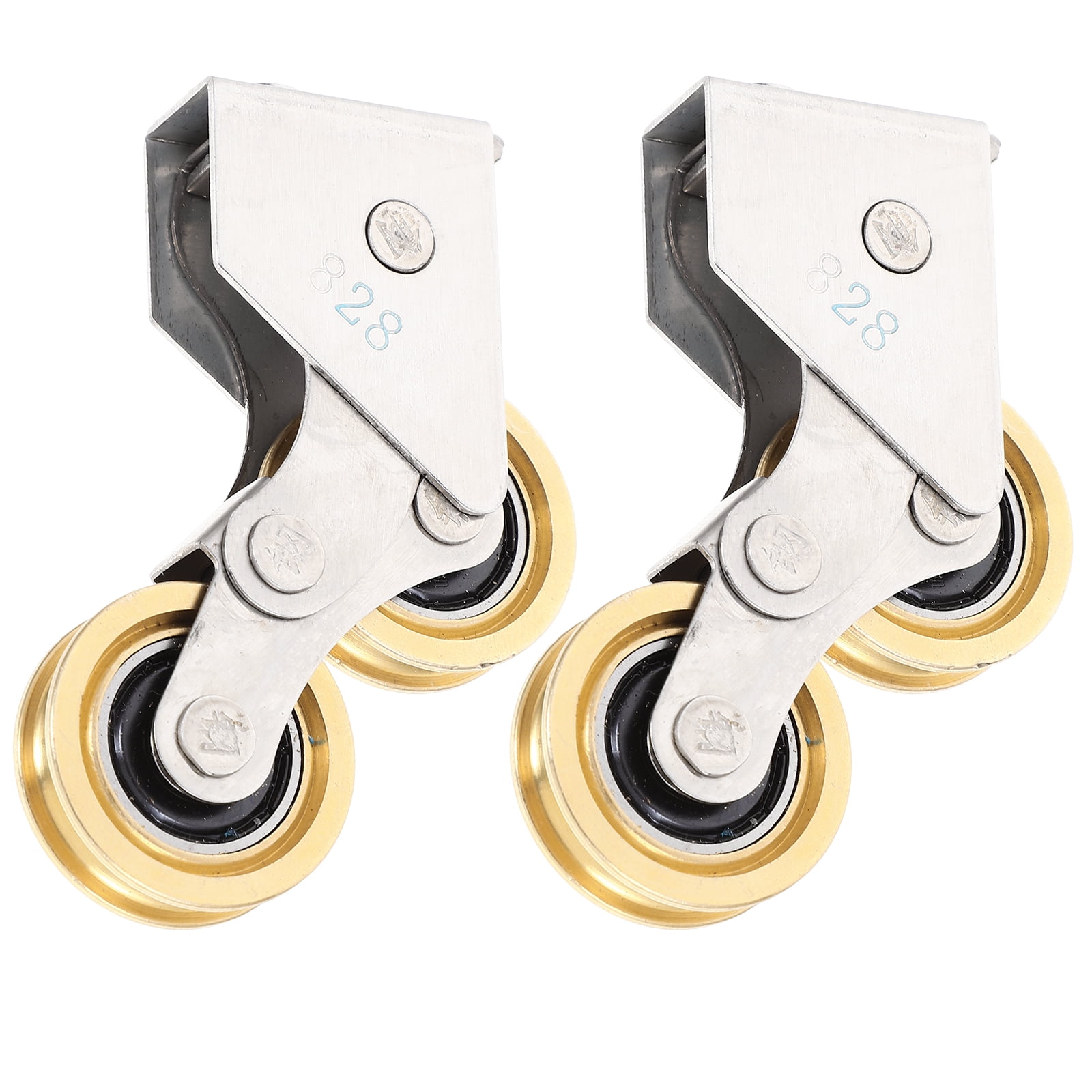 Worgeous 2 Pcs Sliding Pulley Closet Door Guides for Floor Doors ...