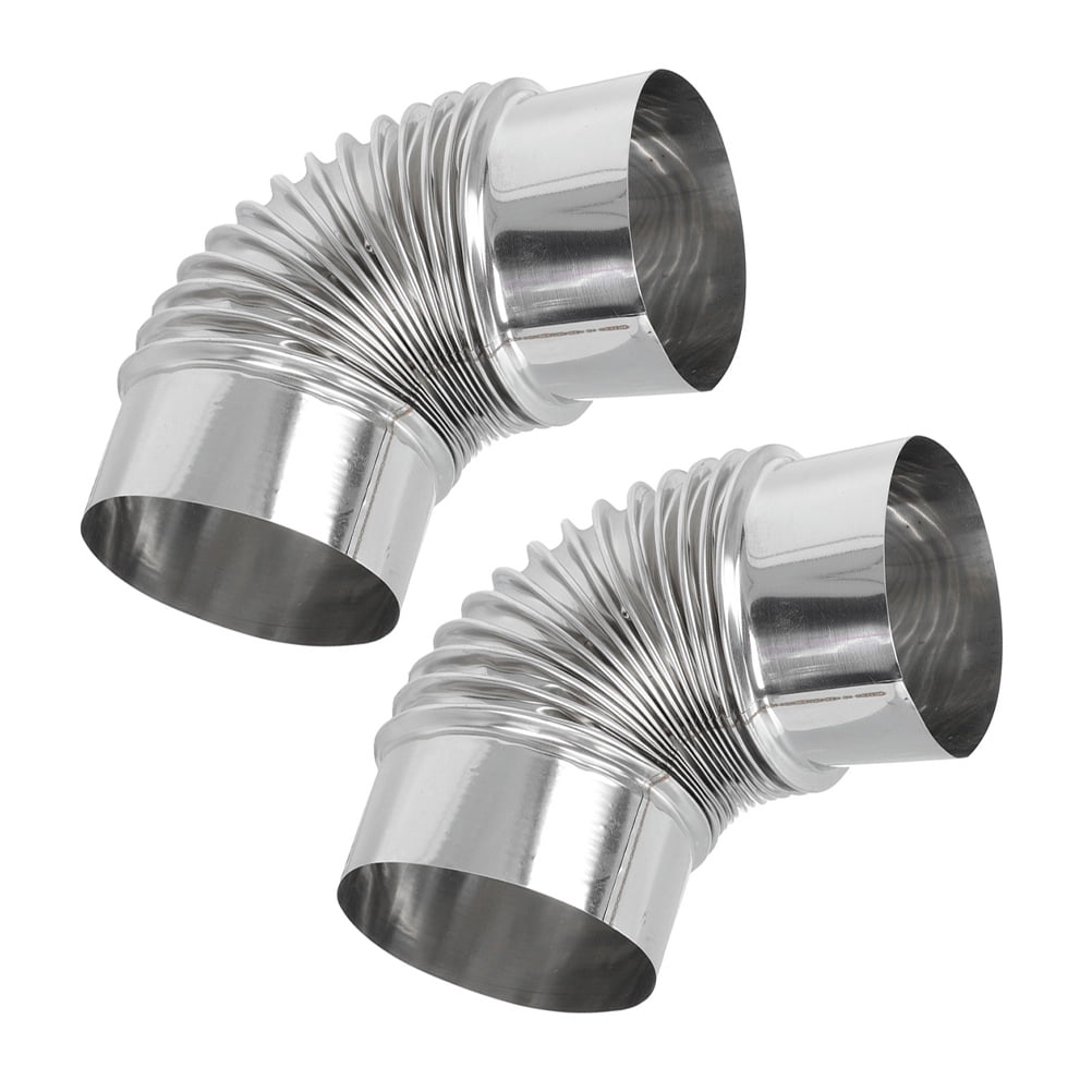 Worgeous 2 Pcs Sturdy Stainless Steel Flue Pipes For Gas Water Heater ...