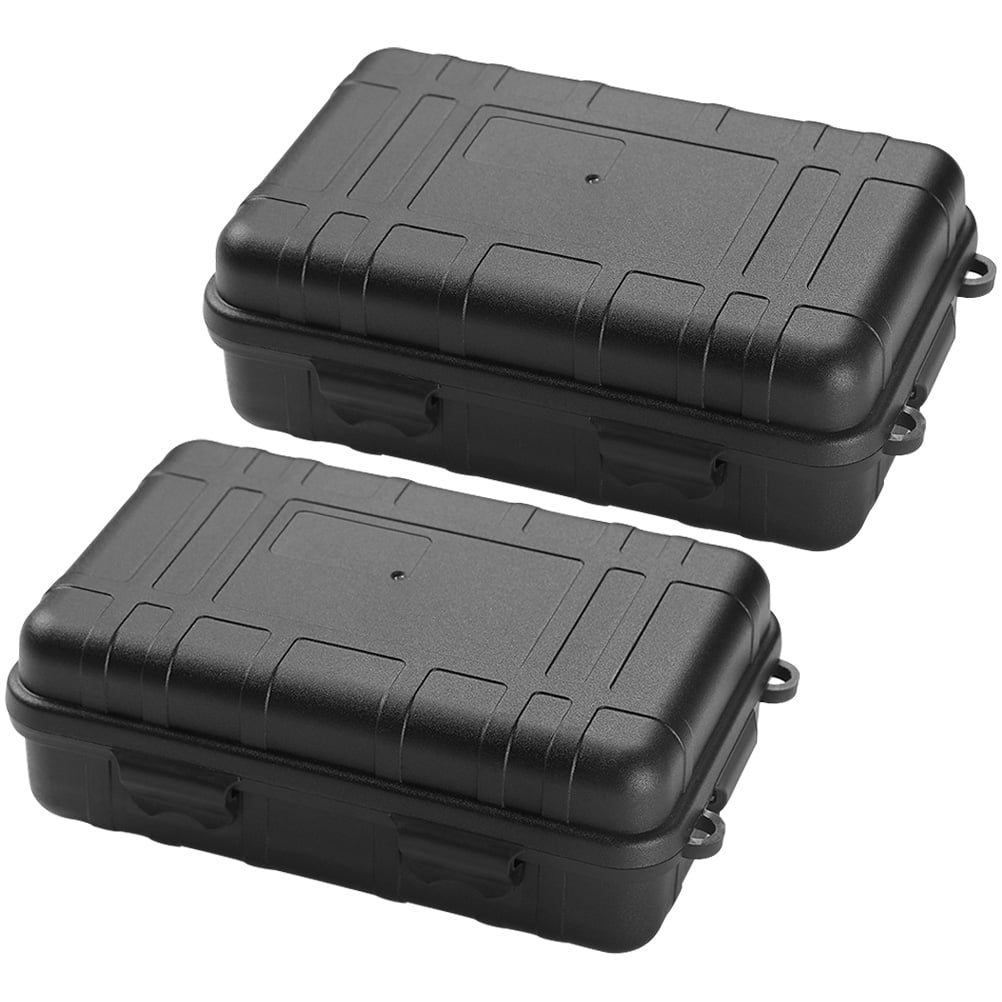 Worgeous 2 Pcs Survival Kit Gear Container Tools Storage Crate Black ...
