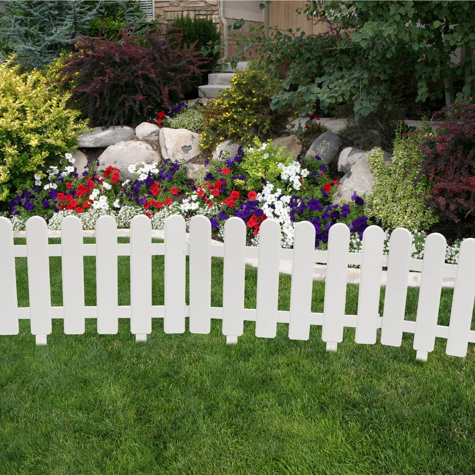 Worgeous 2 Pcs The Fence White Edging Landscape Edger Border Fences ...