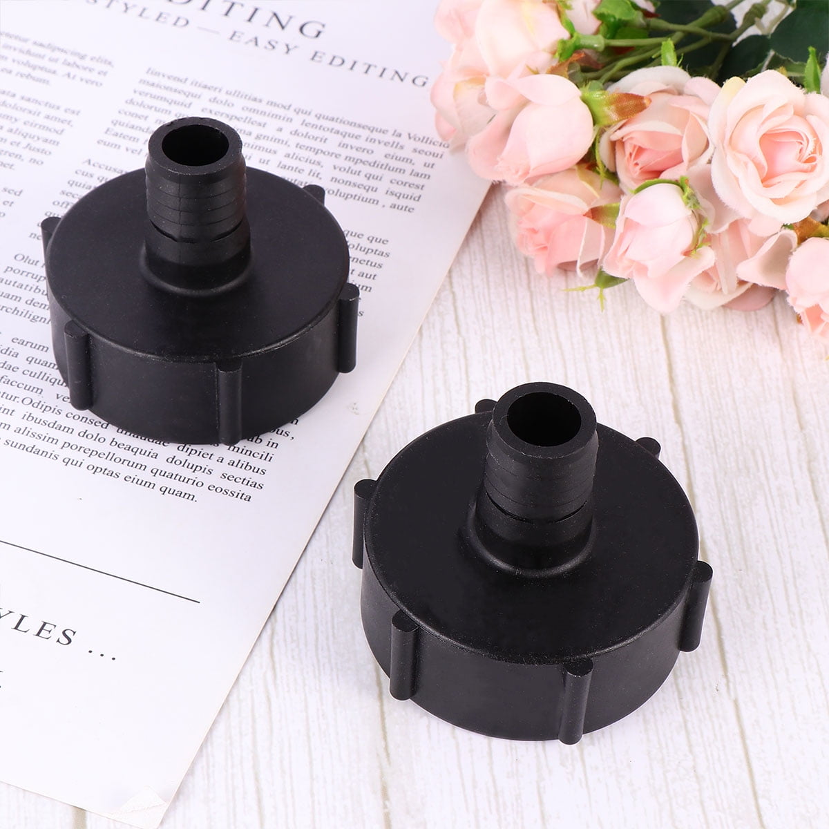 Worgeous 2 Pcs Ton Barrel Joint Valve Hosepipe Connectors Fittings ...