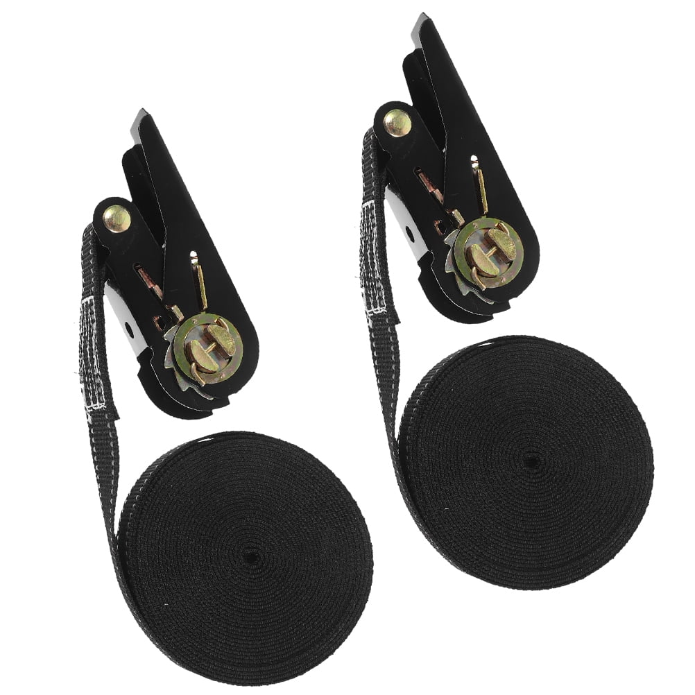 Worgeous 2 Pcs Truck Tie-down Straps Tension Lorry Ratchet Belt Black ...