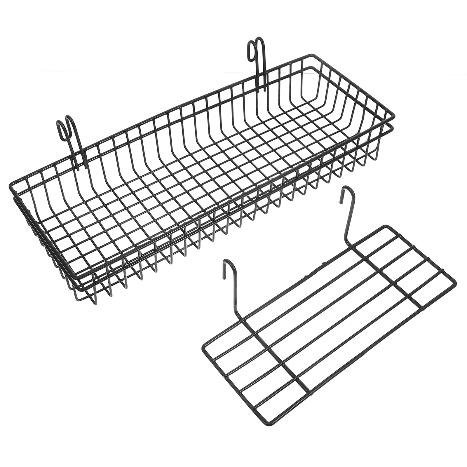 Worgeous 2 Pcs Wire Mesh Shelf Grid Metal Food Storage Rack Sock Office ...