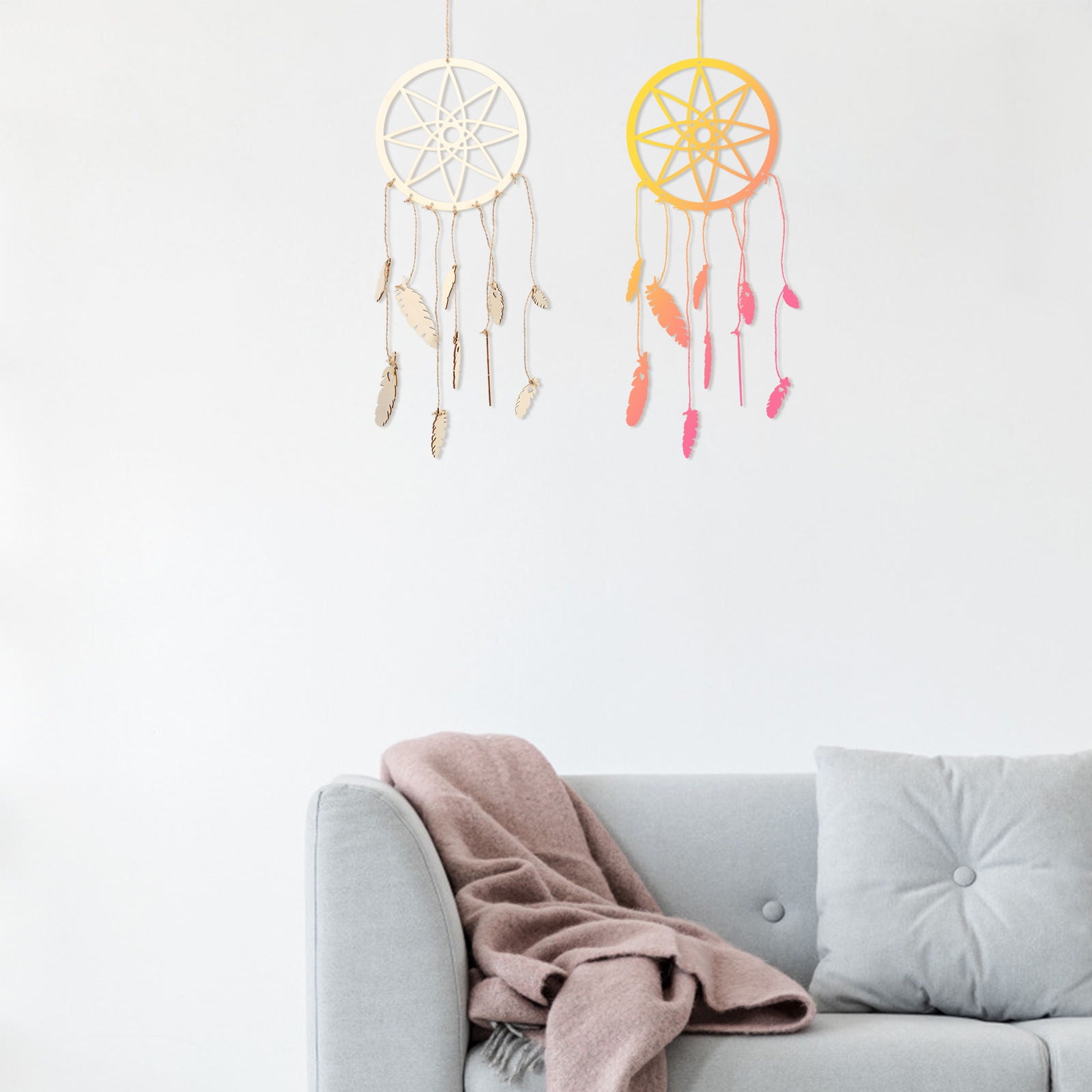 Worgeous 2 Pcs Wooden Dreamcatcher Kit Home Catchers for Adults ...