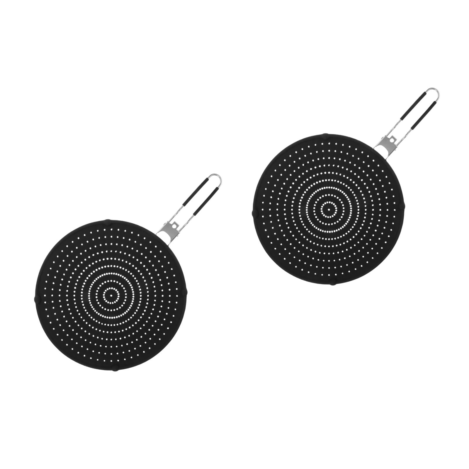 Worgeous 2 Pieces Pot Lid Baffle Griddle Pan Oil Splatter Guard Splash ...