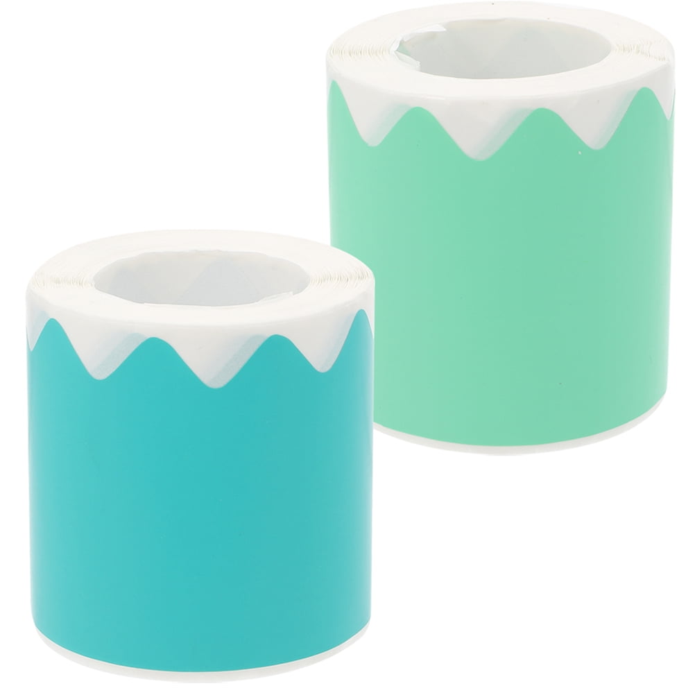 Worgeous 2 Rolls Fan Shape Bulletin Board Border Stickers Blue 15.7x0 ...