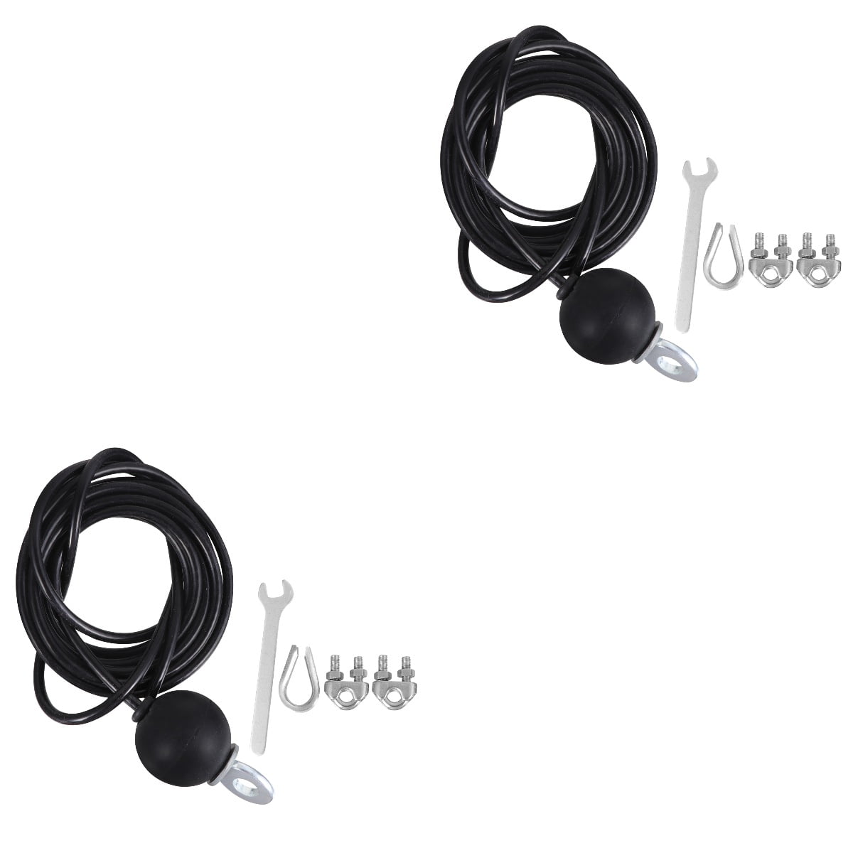 Worgeous 2 Sets 3 Meters DIY Fitness Wire Rope Adjustable Gym Cable ...