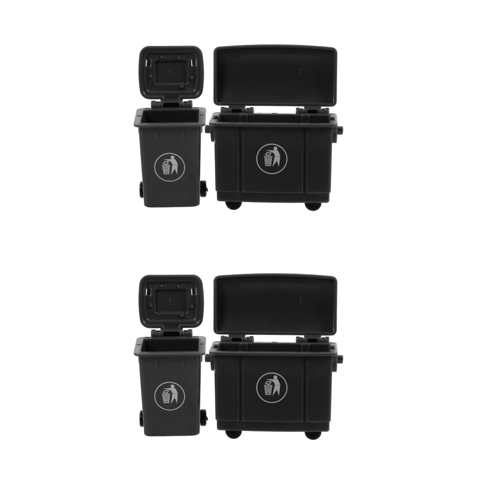 Worgeous 2 Sets of Doll House Miniature Trash Can Mini Trash Can Litter ...