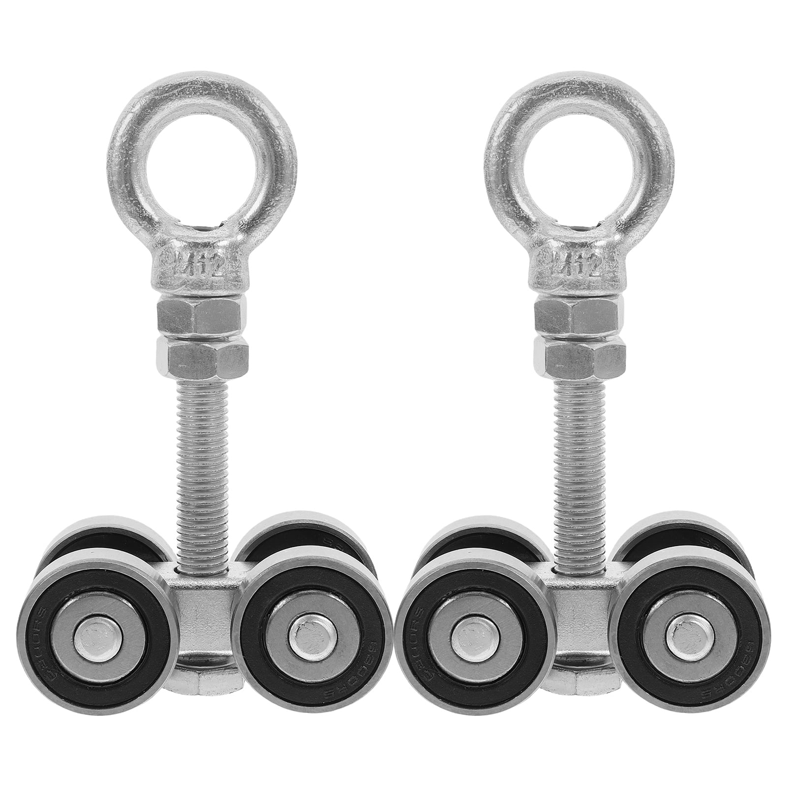 SEWCHICS Sliding Door Hardware Wheel Trolley Assembly Roller Silver 2 ...