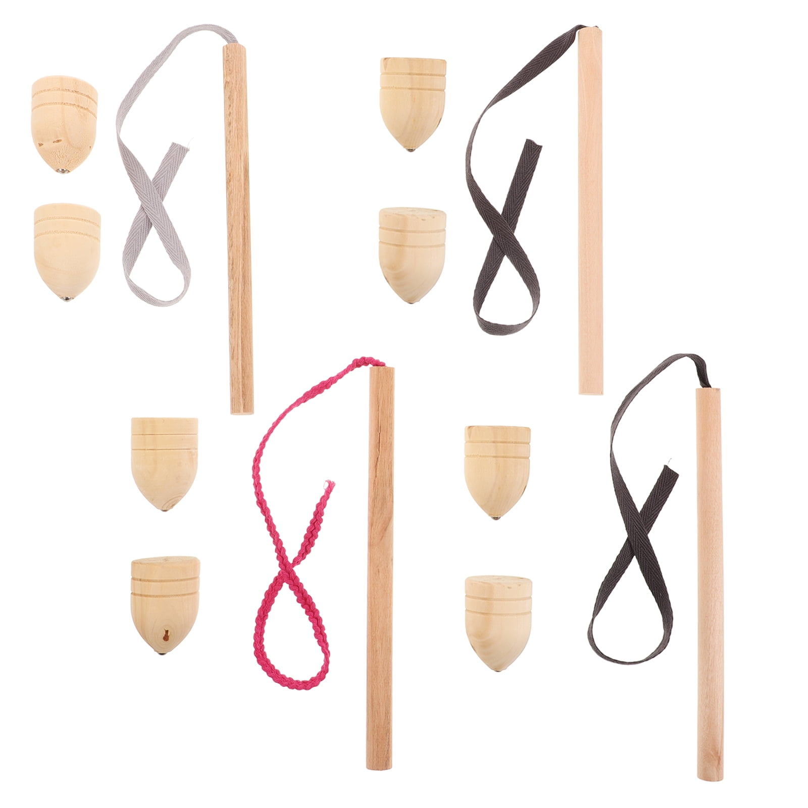 Worgeous 2 Sets Interesting Gyro Plaything Wooden Gyro Toys Traditional ...