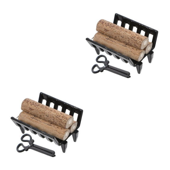 Worgeous 2 Sets Miniature Firewood Rack Mini Firewood Small Firewood ...