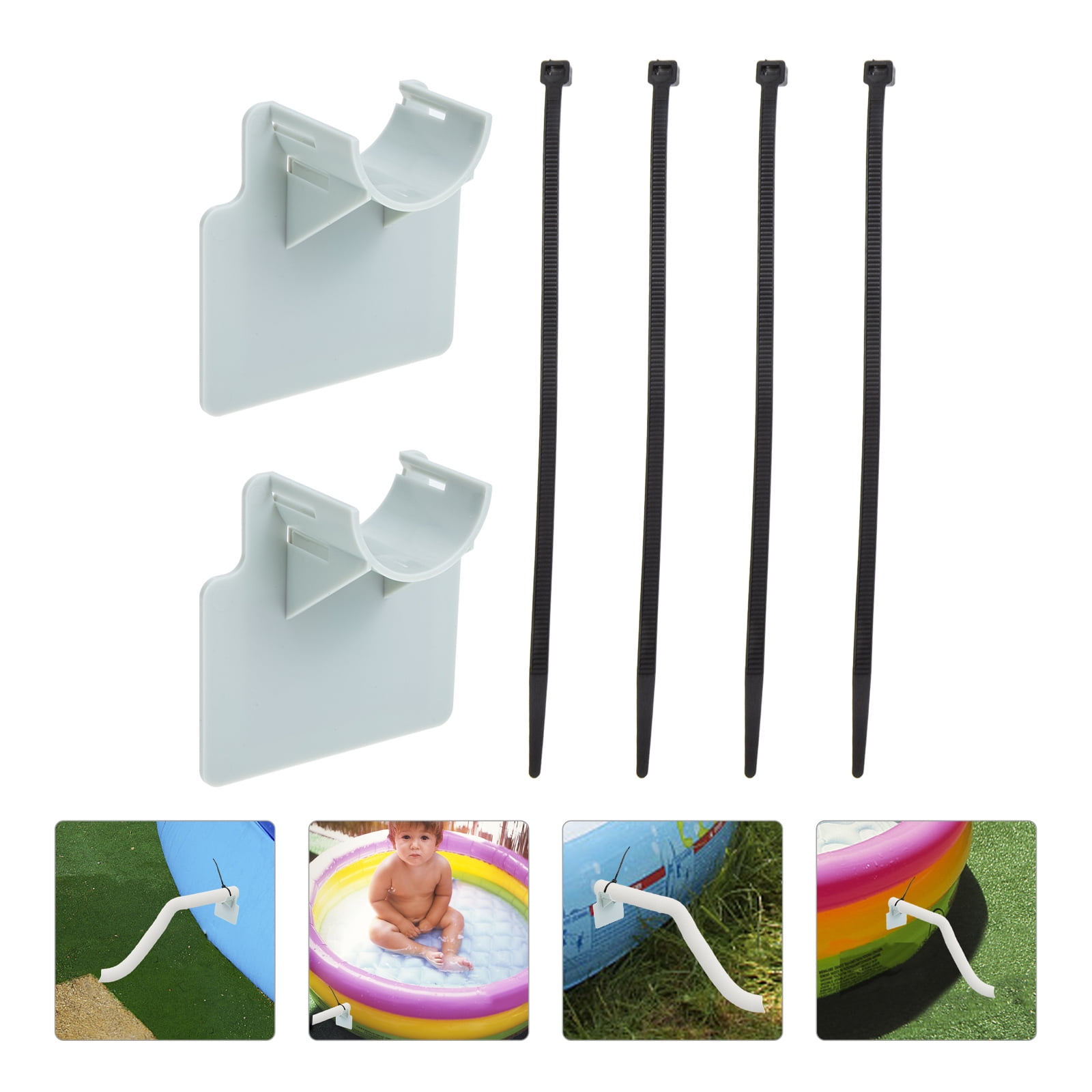 Worgeous 2 Sets Practical Hose Support Brackets Pool Hose Holders ...
