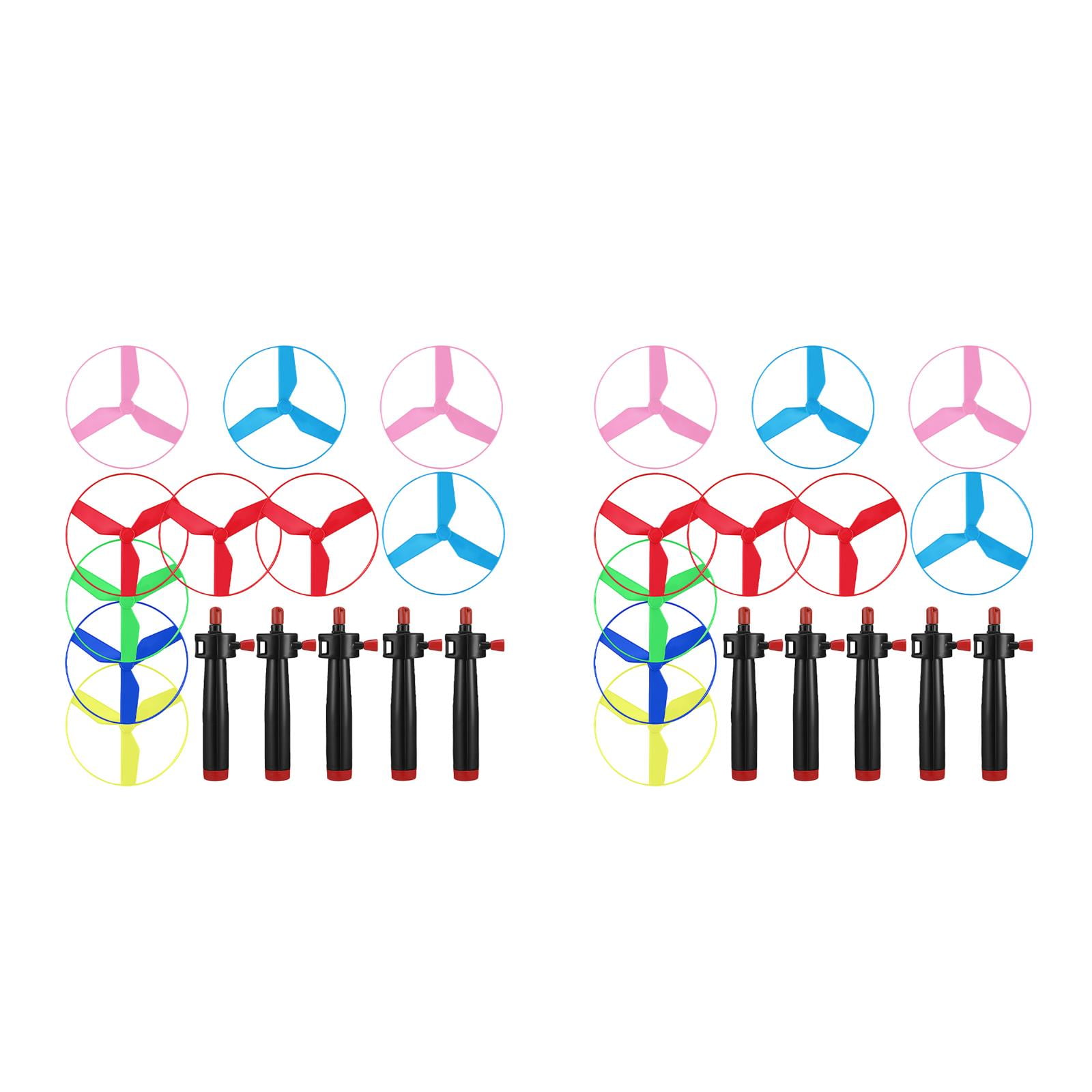 Worgeous 2 Sets Propeller Toy Flying Disc Toys Pull String Flying Disc ...