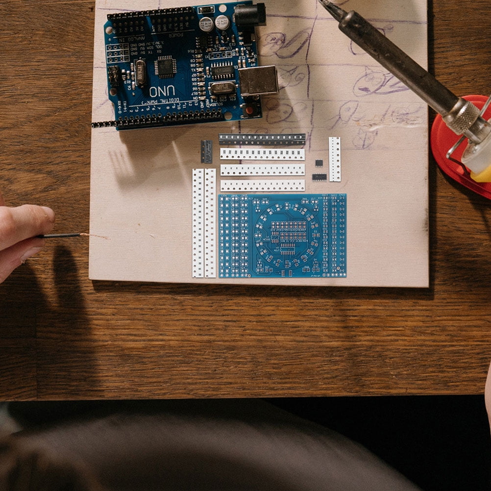 Worgeous 2 Sets SMD Soldering Practice Kit Component Soldering Board ...