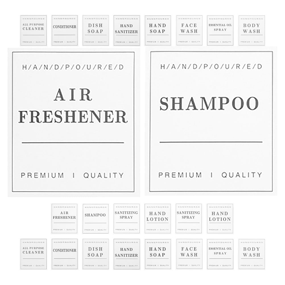 Worgeous 2 Sets Of Travel Soap Bottle Labels Adhesive Labels Removable ...