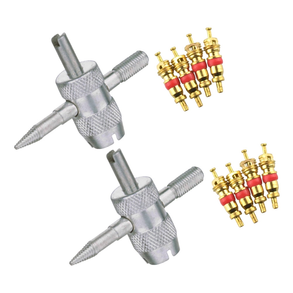 Worgeous 2 Sets Valve Core Tool Tire Valve Tools 4-in-1 Valve Removal ...