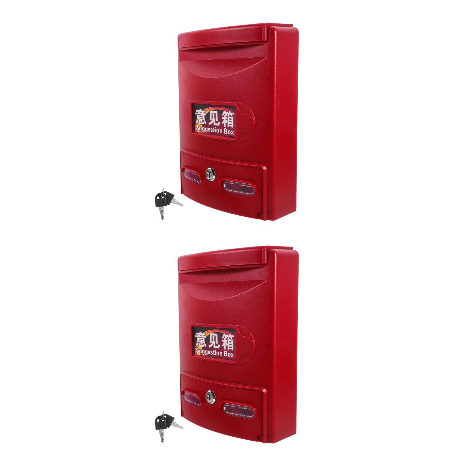 Worgeous 2 Sets of Wall Mounted Mailbox Security Complain Mailbox For ...