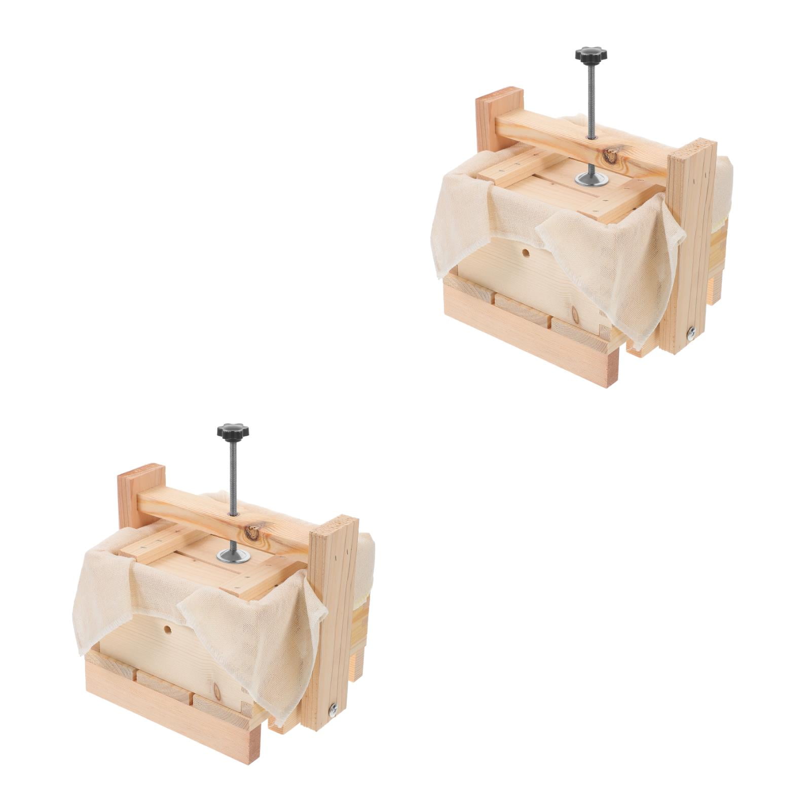 Worgeous 2 Sets Wood Tofu Maker Set Tofu Making Mold Bean Curd Making ...