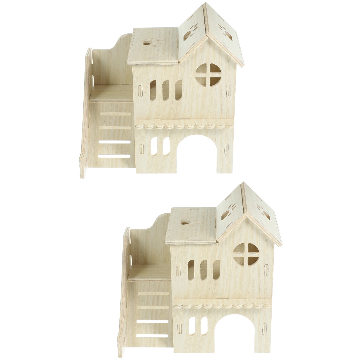 Worgeous 2 Sets of Guinea Pig Hideout House With Ramp Multi-chamber ...