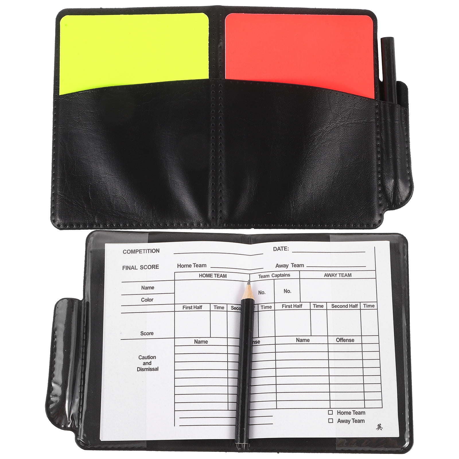 Worgeous 2 Sets of Soccer Referee Kit Referee Red Yellow Cards Pen ...