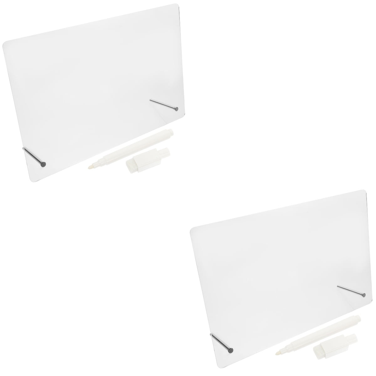 Worgeous 2 Sets of Transparent Acrylic Memo Board Message Board Multi ...