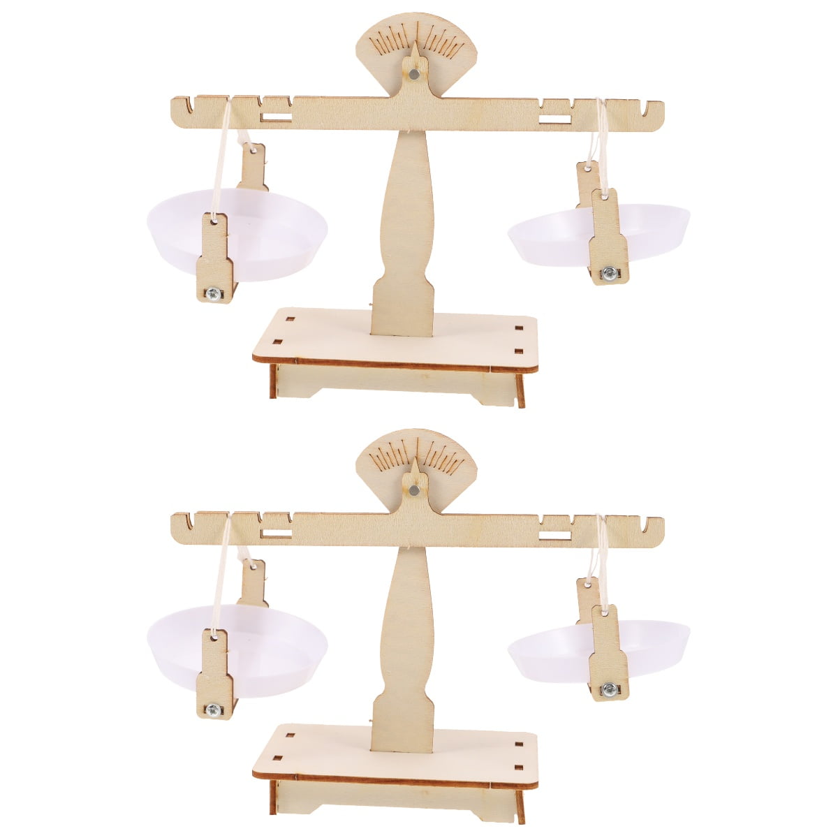 Worgeous 2 Sets of Wooden Balance Scale Toy Small Weight Cognitive Toy ...