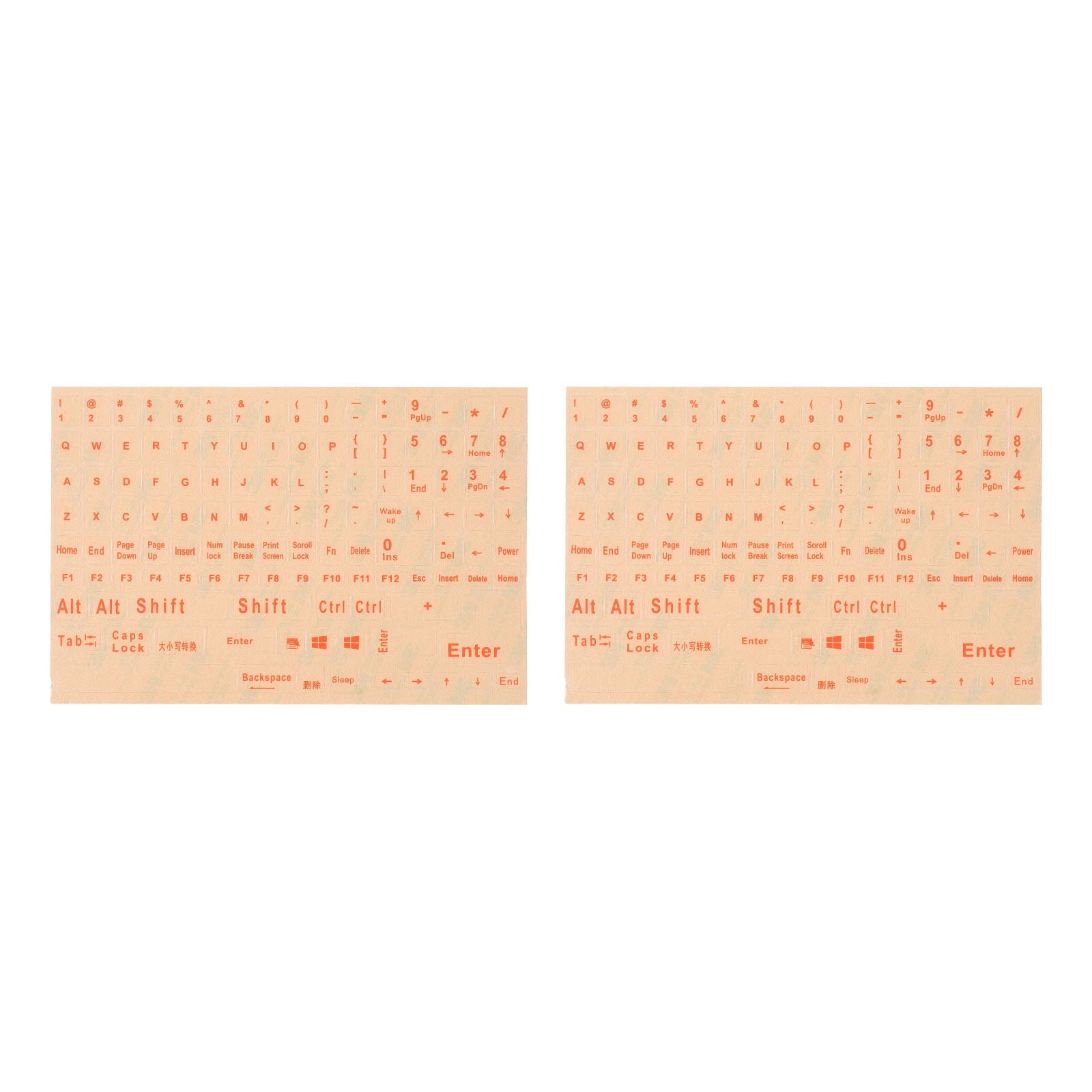 Worgeous 2 Sheets Computer Laptop Keyboard Stickers Notebook English ...