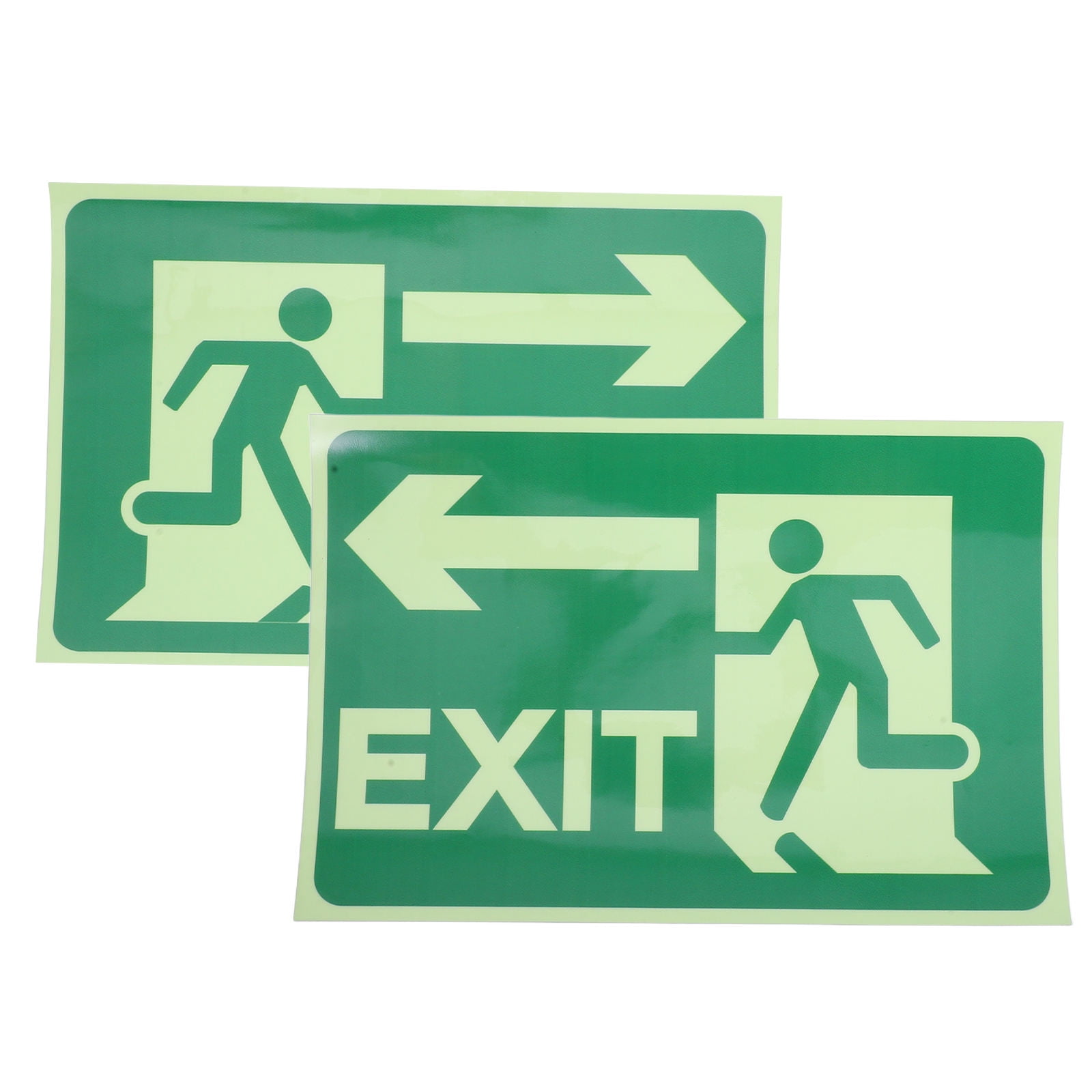 Worgeous 2 Sheets Reflective Exit Sign Sticker Exit Sign Stickers ...