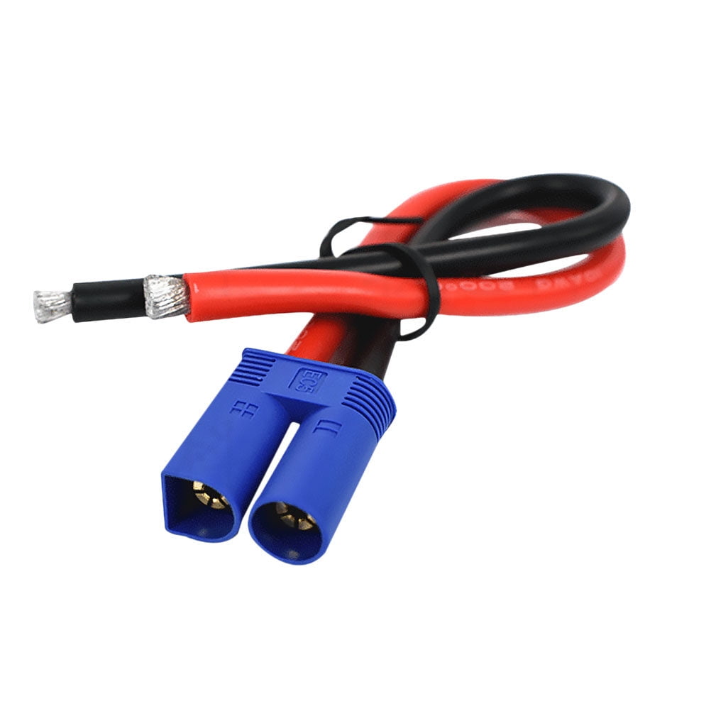 Worgeous 2 pcs 0.2M Male Plug Cable Waterproof Battery Adapter Cable ...