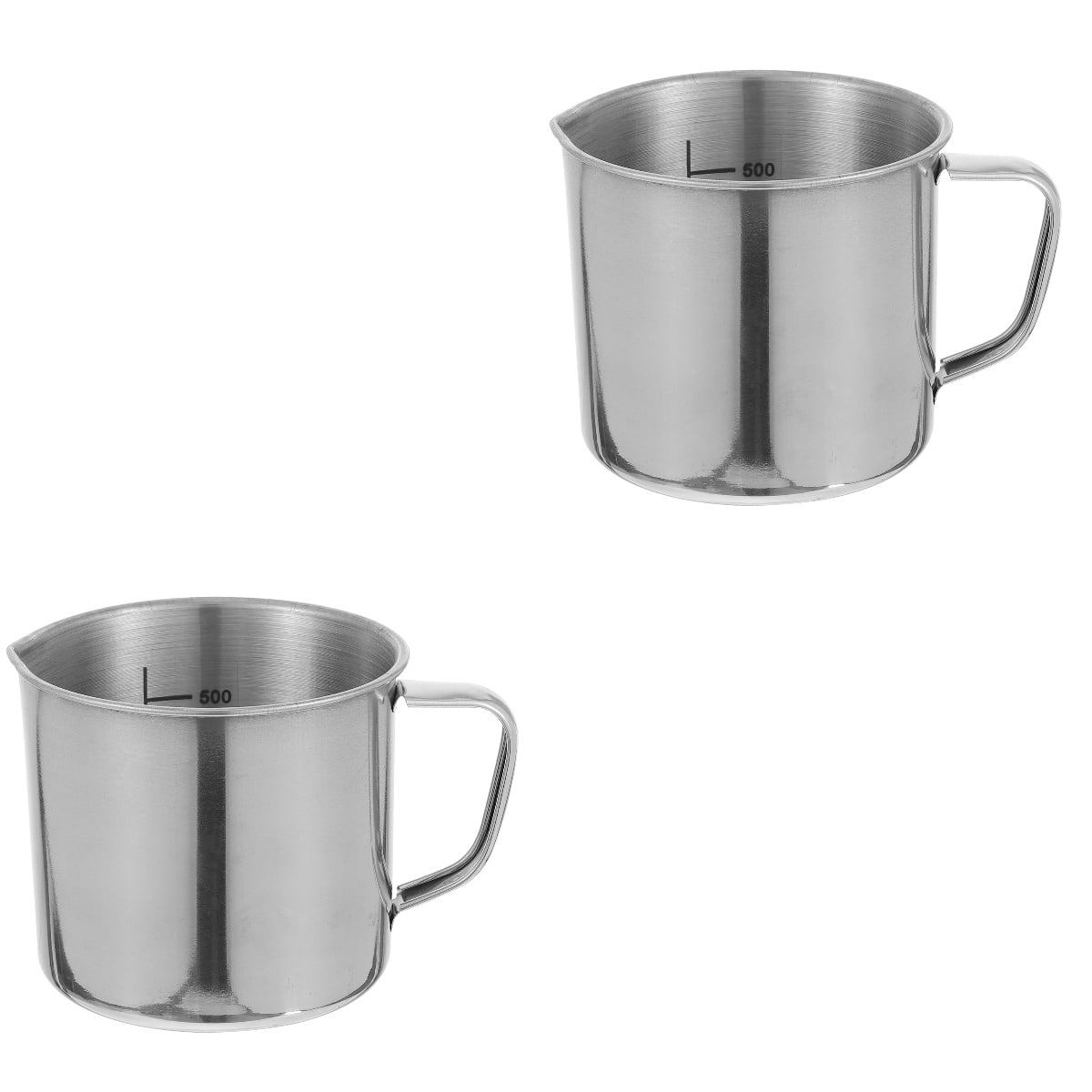 Worgeous 2 pcs Laboratory Measurements Cups Steel Graduated Volumetric ...