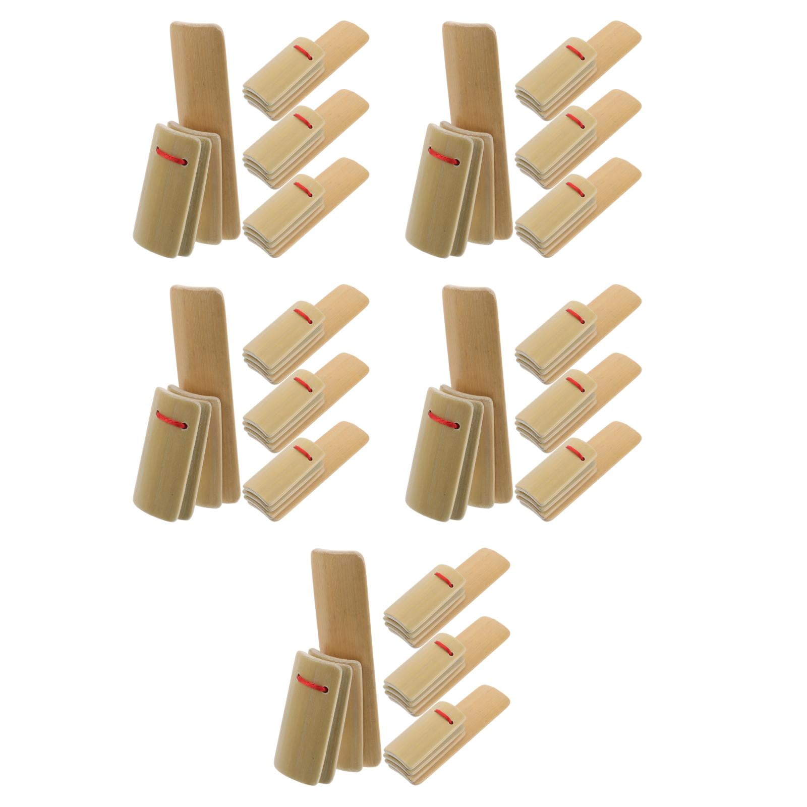 WHAMVOX HOMEMAXS 20 PCS Clappers Traditional Chinese Kuaiban Bamboo ...