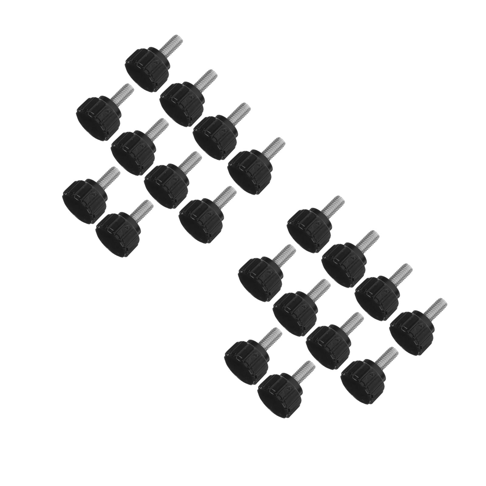 Worgeous 20 PCS Stainless Steel Knurled Thumb Screws Plastic Round Head ...