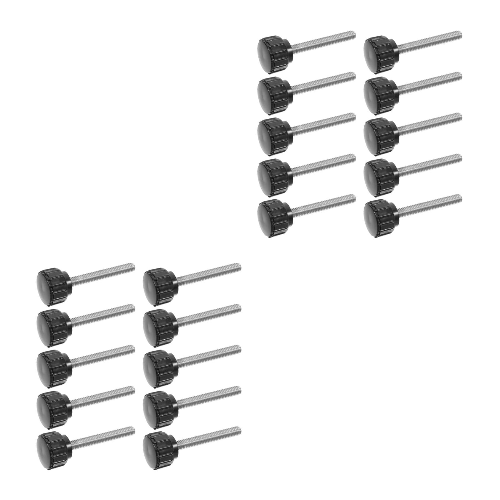 Worgeous 20 PCS Stainless Steel Knurled Thumb Screws Plastic Round Head ...