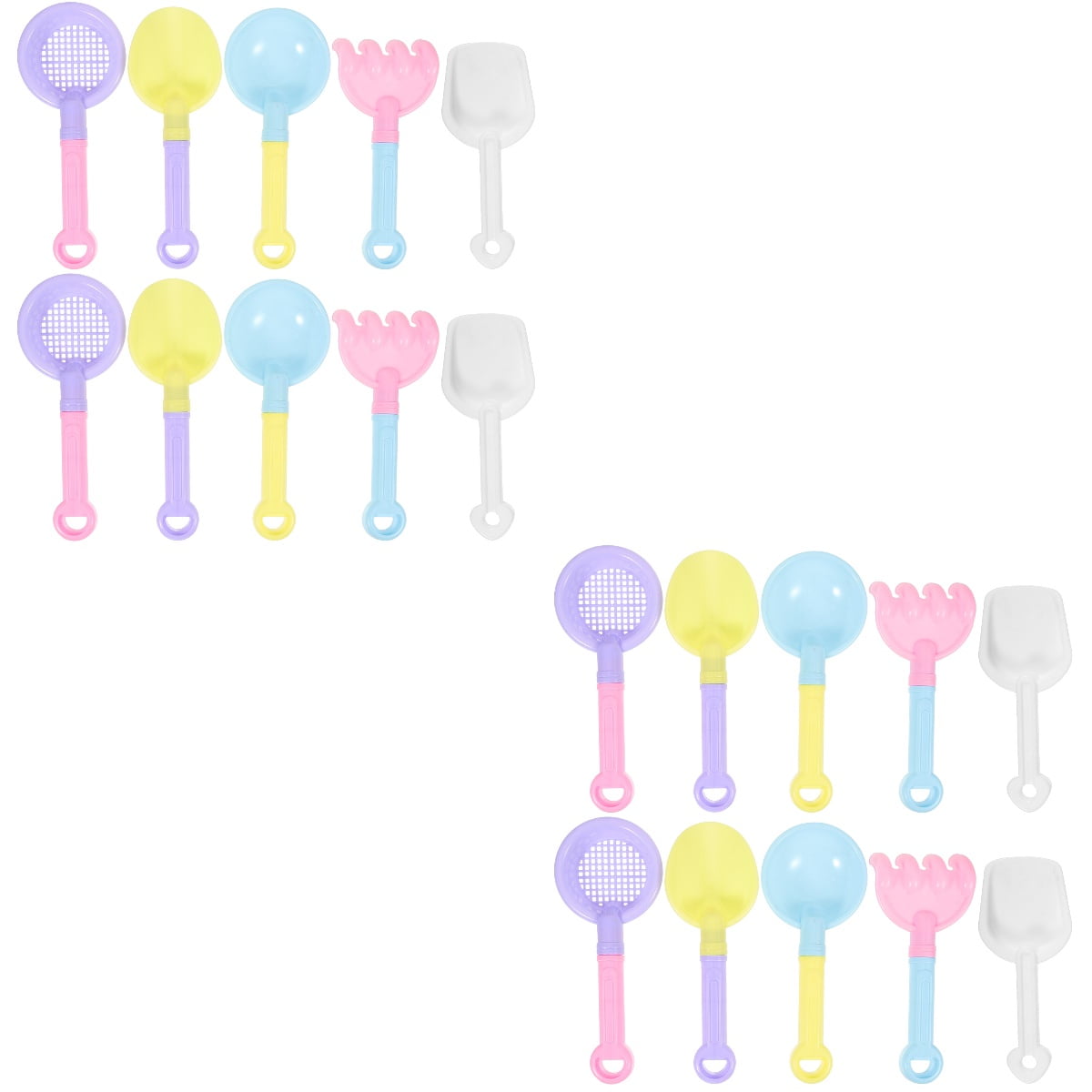 Worgeous 20 Pcs Beach Sand Toys Plastic Sand Shovels Sand Digging ...