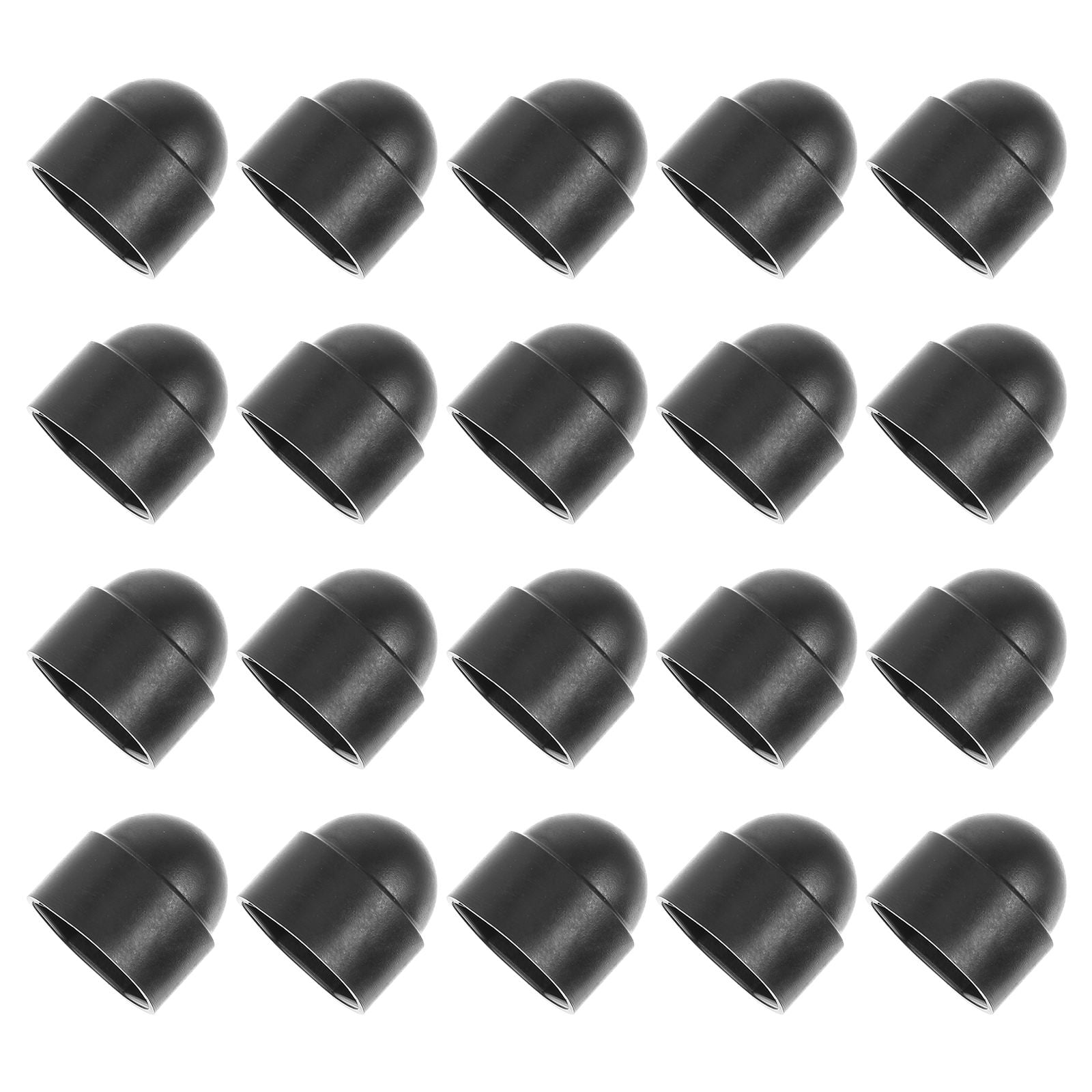 Hemoton 20 Pcs Black Dome Bolt Caps Professional Nut Protective Covers ...