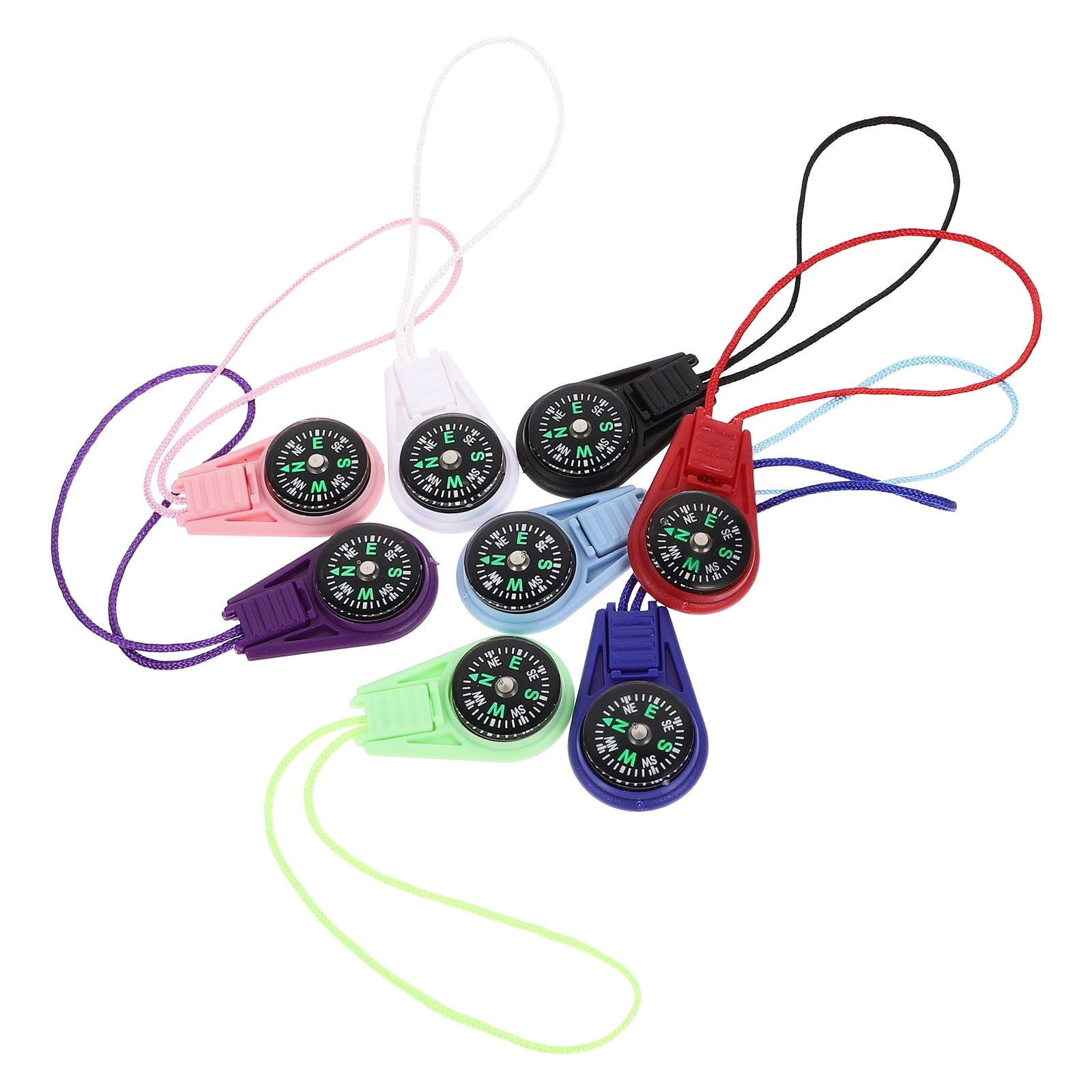 Worgeous 20 Pcs Clip on Compass for Kids Mini Lanyards Camping ...
