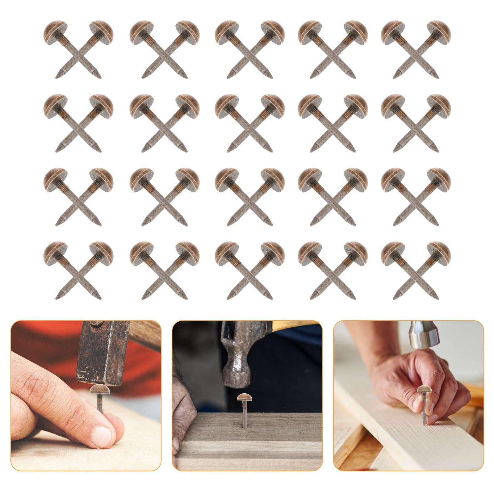 Worgeous 20 Pcs Copper Upholstery Tacks Olive Green Decorative Nails ...