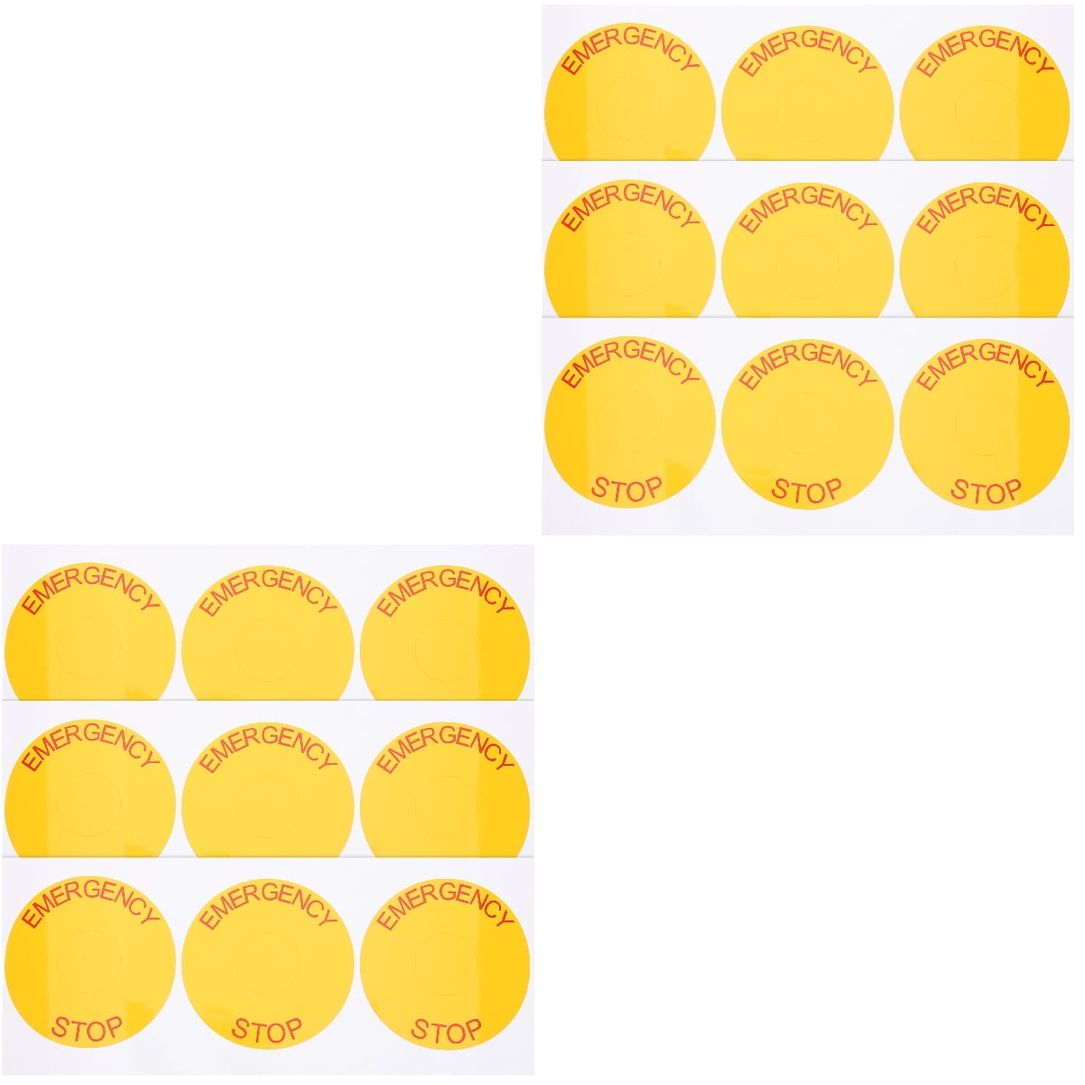WORGEOUS 20 Pcs Emergency Stop Label Decal Sticker for Industrial ...