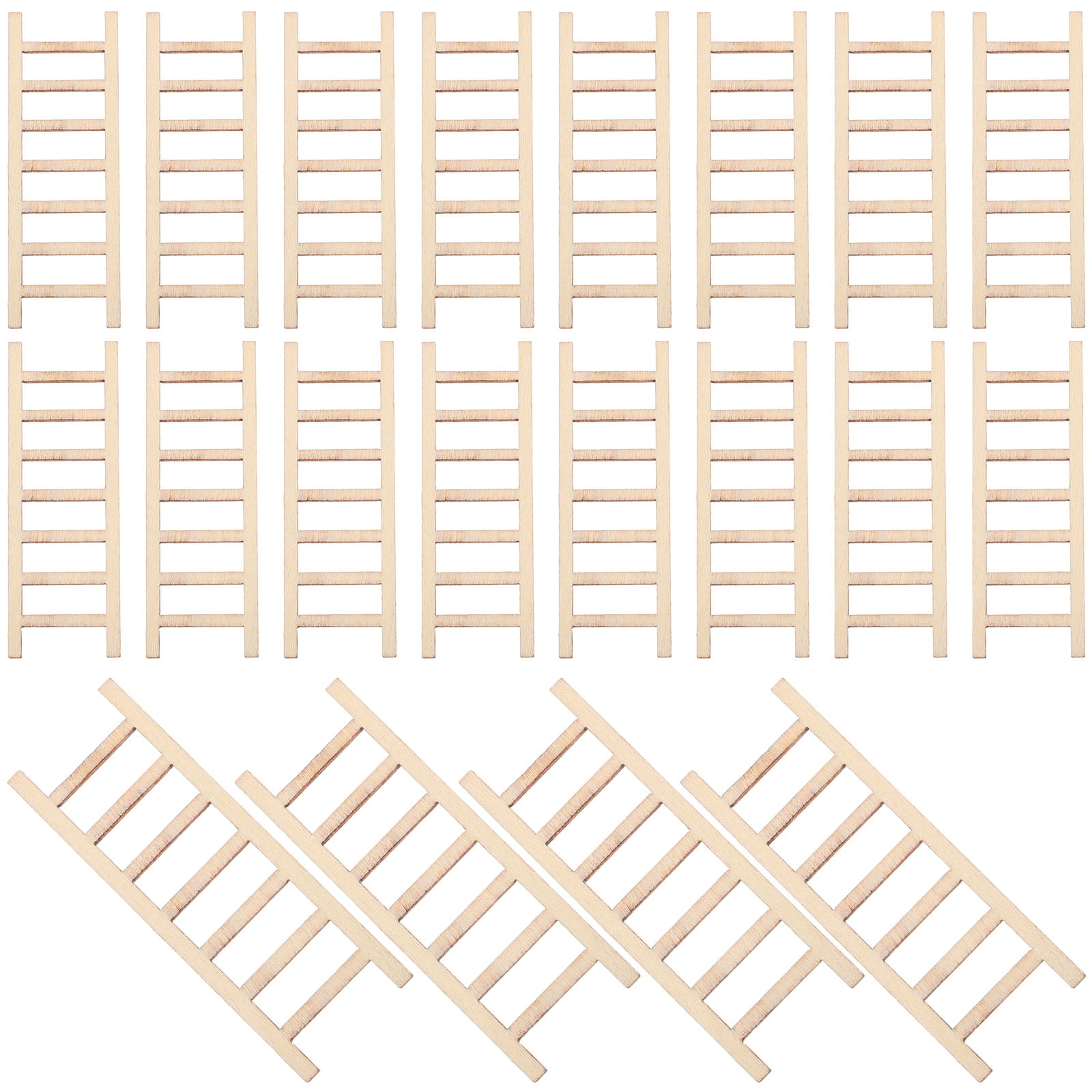 Worgeous 20 Pcs Mini Ladder Small Wooden Decor Kitchen House Pet ...
