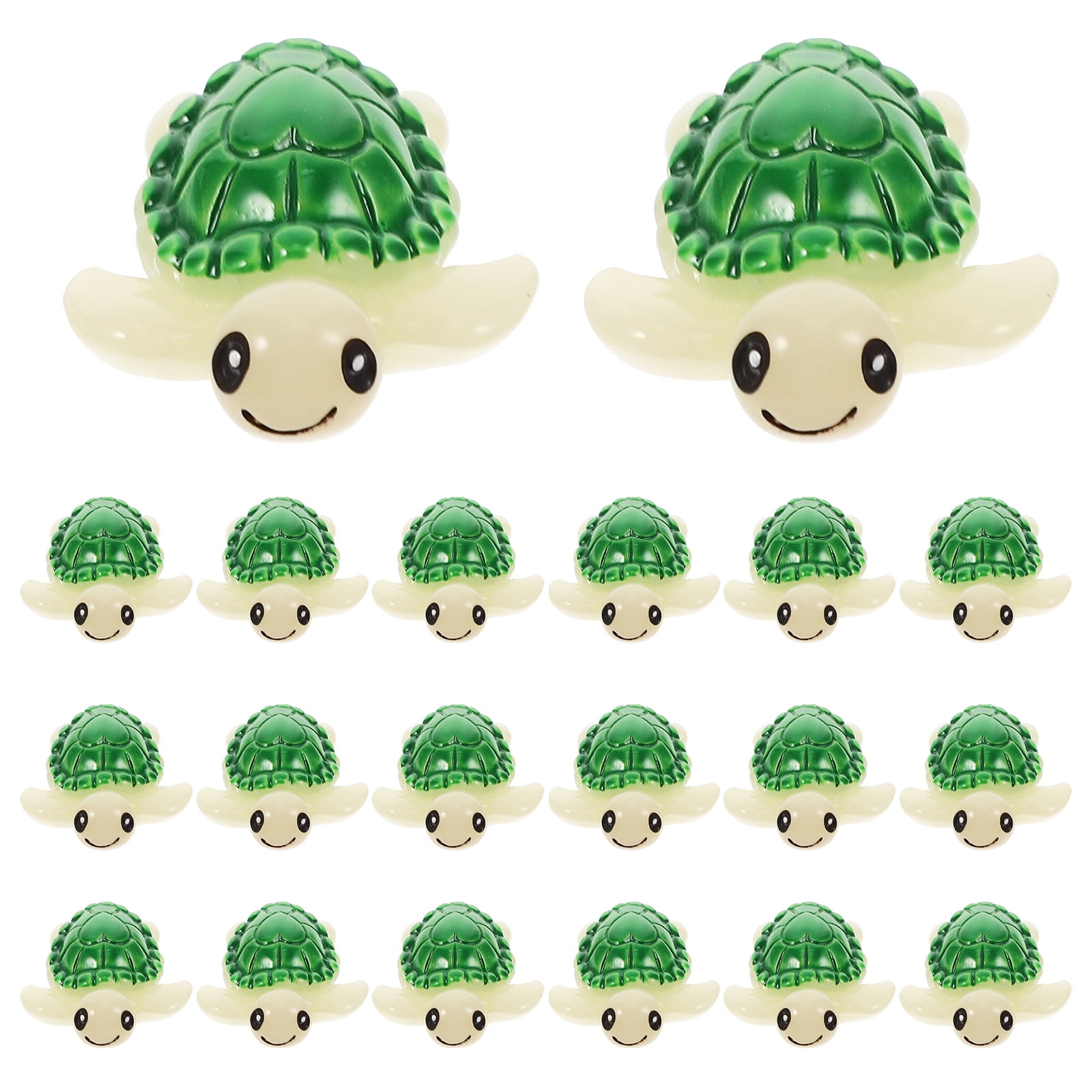 Worgeous 20 Pcs Mini Turtle Model Figure Toys Micro Realistic Ornaments ...