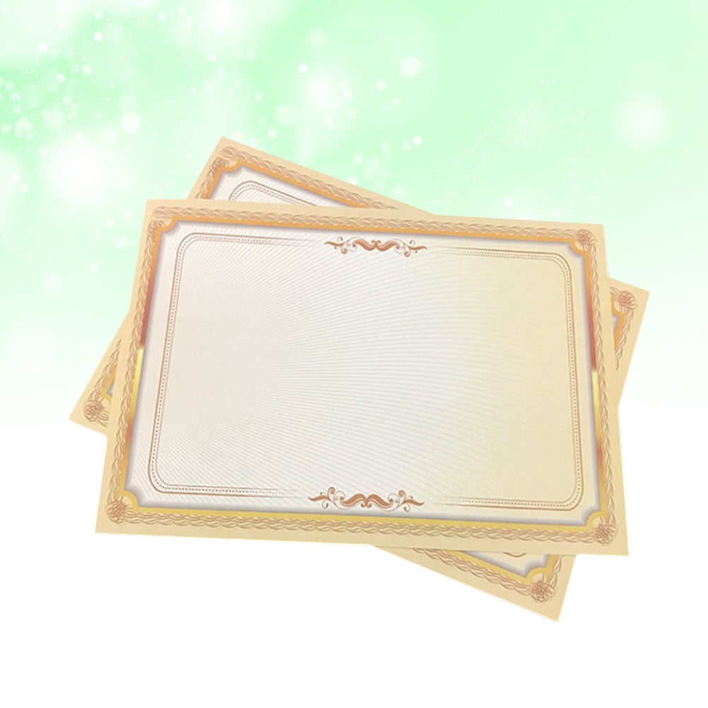 Worgeous 20 Pcs Transfer Award Certificate Paper Gold Border - Walmart.com