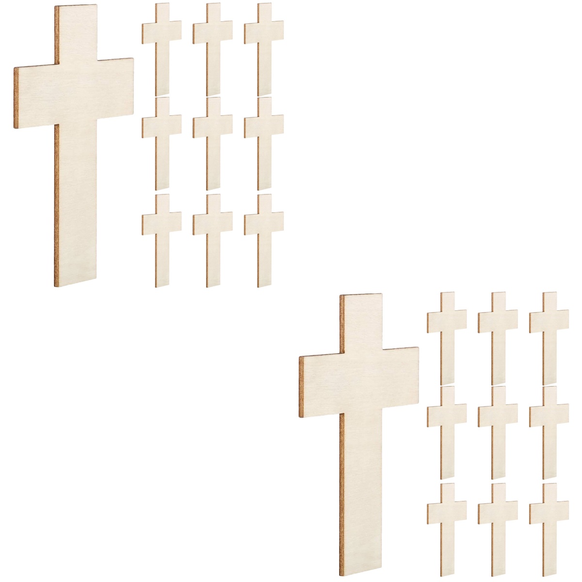 Worgeous 20 Pcs Wooden Painting Cross Shaped DIY Crafts Wooden Cross ...