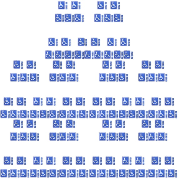 Worgeous 20 pcs Adhesive Disabled Wheelchair Sticker Adhesive Disabled ...
