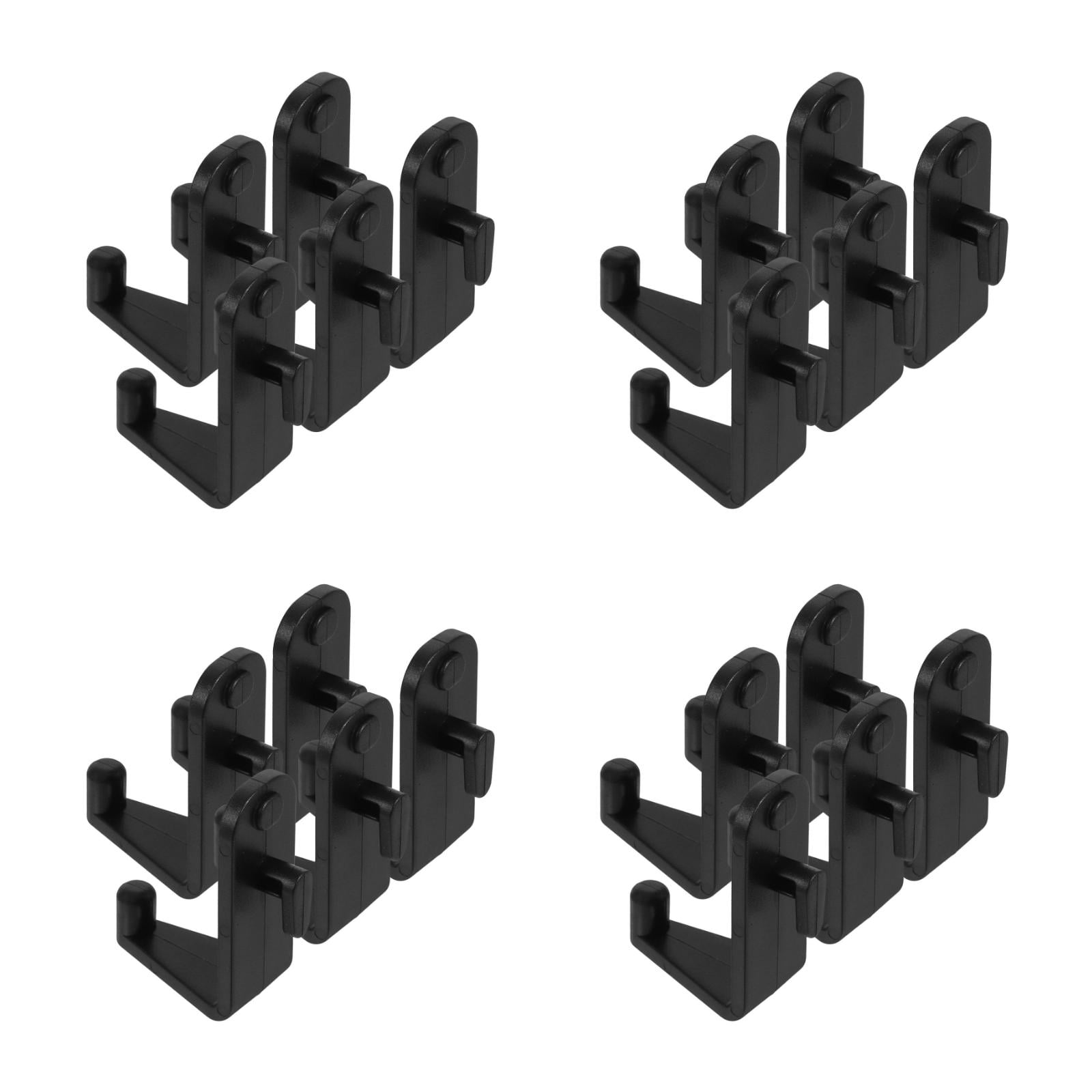 Worgeous 20 pcs Adjustable Peg Hooks For Pegboard Wall Single Black ...