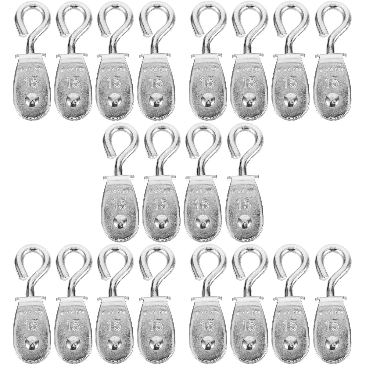 Worgeous 20 pcs Crane Wire Rope Pulleys Small Lifting Pulley Steel ...
