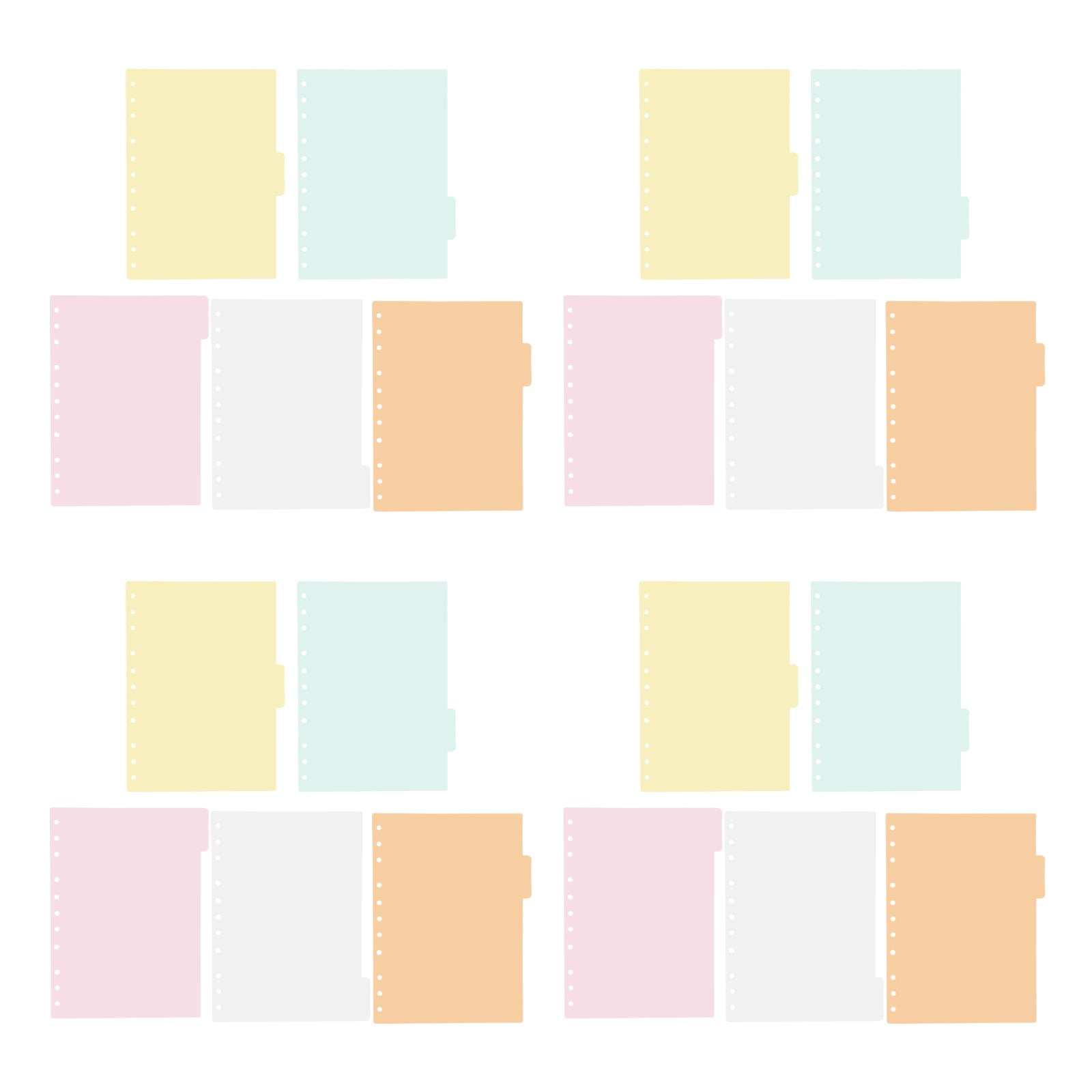 Worgeous 20 pcs Dividers Reinforced Binder Dividers Paper Index Divider ...